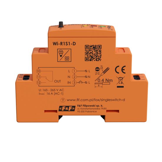 WIFI FOX control system relay for SINGLE SWITCH 230 V box