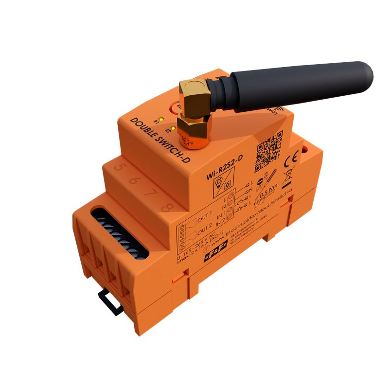 WIFI FOX control system 2-knob relay for DIN rail Double SWITCH-D
